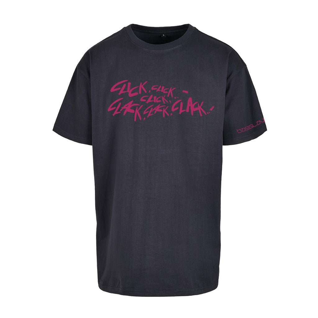 Basslayerz Click Clack Men's Heavy Oversized T-Shirt | Dancefloor Emporium